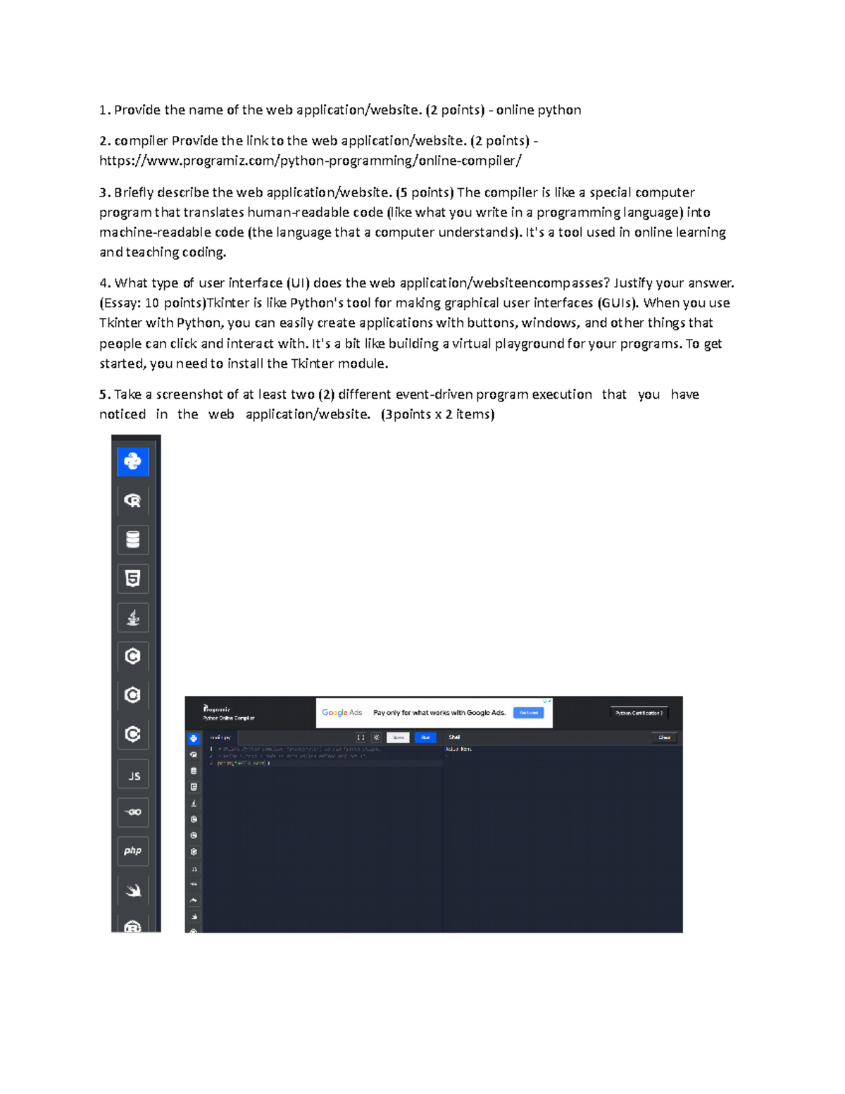 HCI TASK Performance - only a lecture notes - Provide the name of the ...