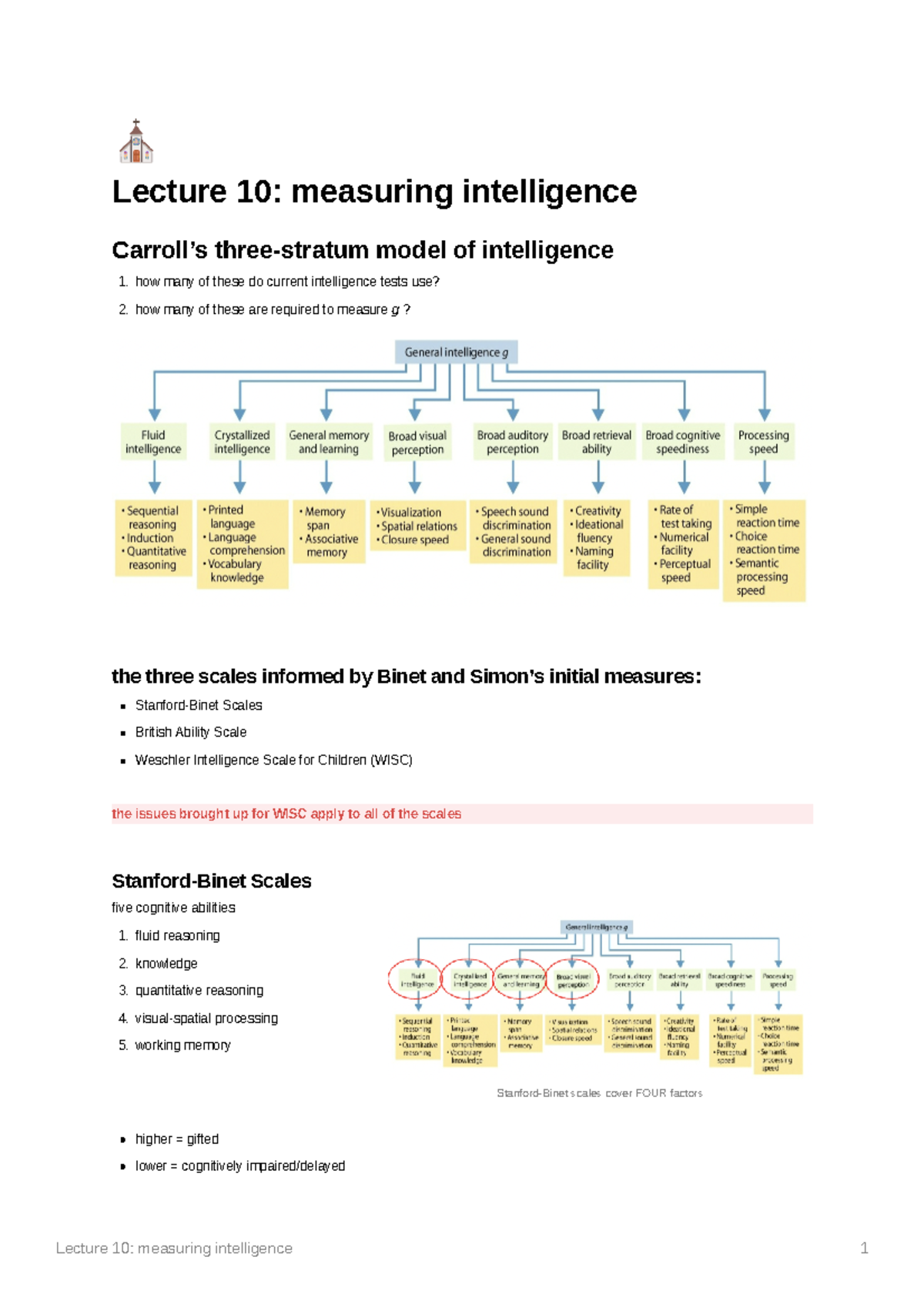 Lecture 10 measuring intelligence - ⛪ Lecture 10: measuring ...
