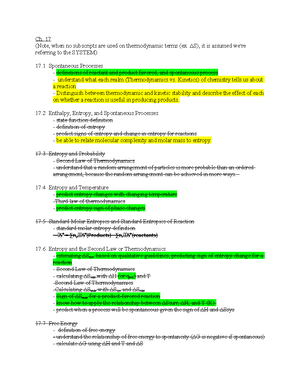 Unit 2 - Unit 2 Notes, Chapter 13 and 14 - CHM 132 - Wednesday ...