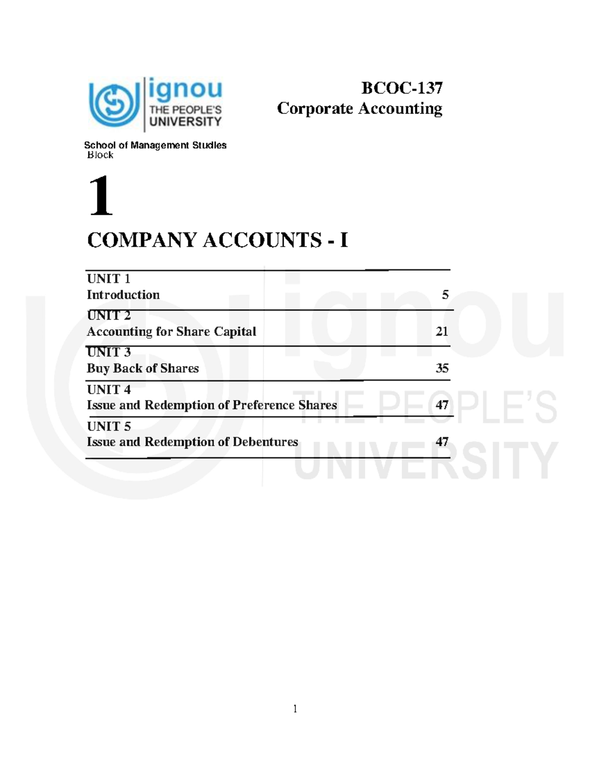 Block-1 - English in daily life uses - Block 1 COMPANY ACCOUNTS - I ...