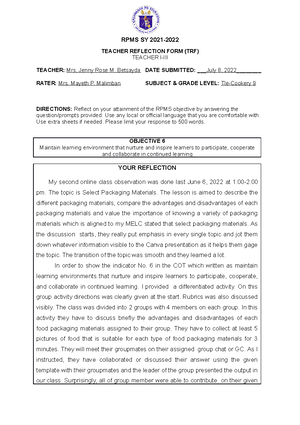 LE Cookery 9 Q4W7 - lesson plan - LESSON EXEMPLAR Learning Area TLE ...