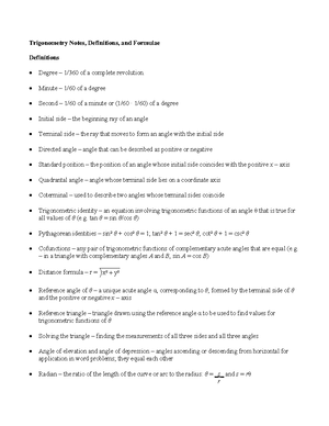 Introduction to Function - Introduction to Calculus Notes for ‘The ...