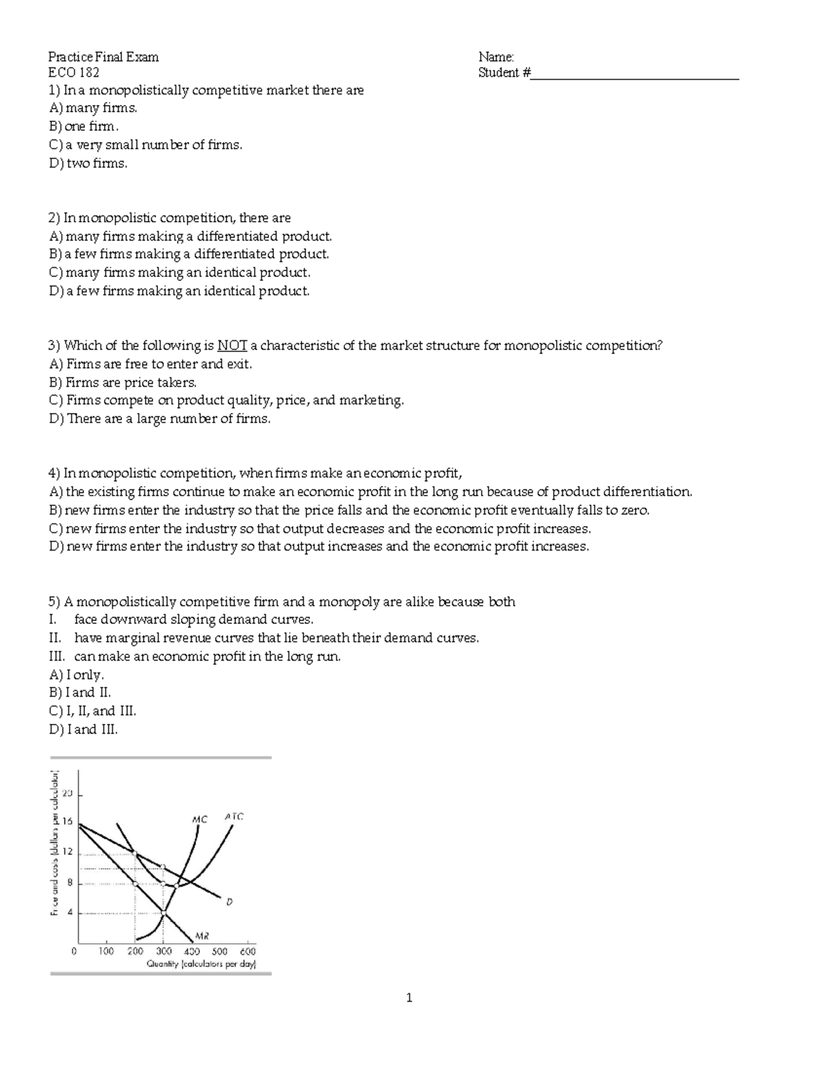 Practice Final Exam 2018 - Practice Final Exam Name ...