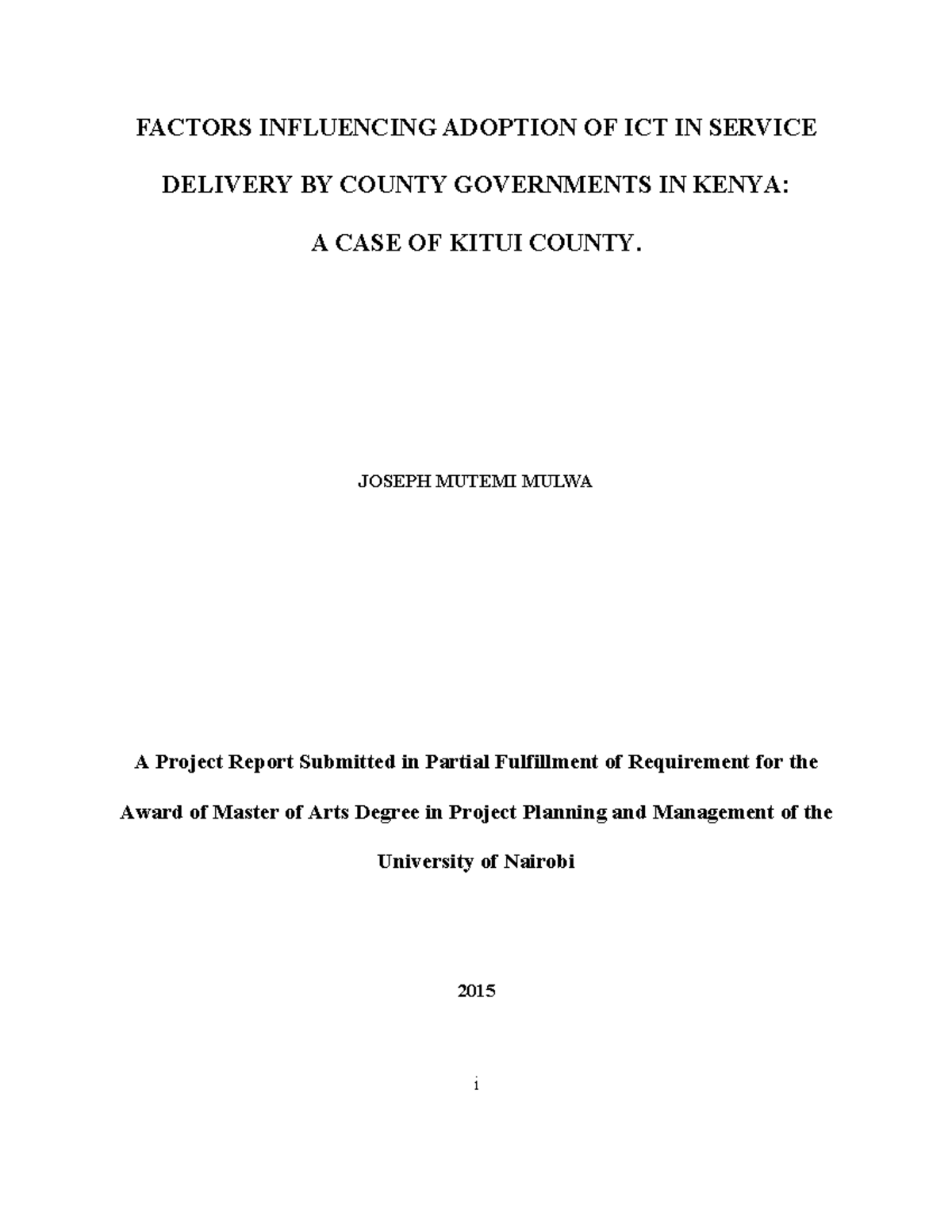 Ann Factors influencing adoption of ICT in service - FACTORS ...