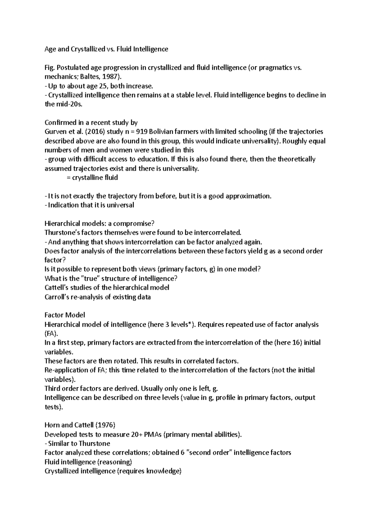Age and Crystallized vs - Fluid Intelligence Fig. Postulated age ...