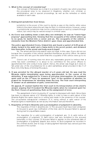 Civil Procedure 2 - Remedial Law 2 (Civil Procedure) - University of ...