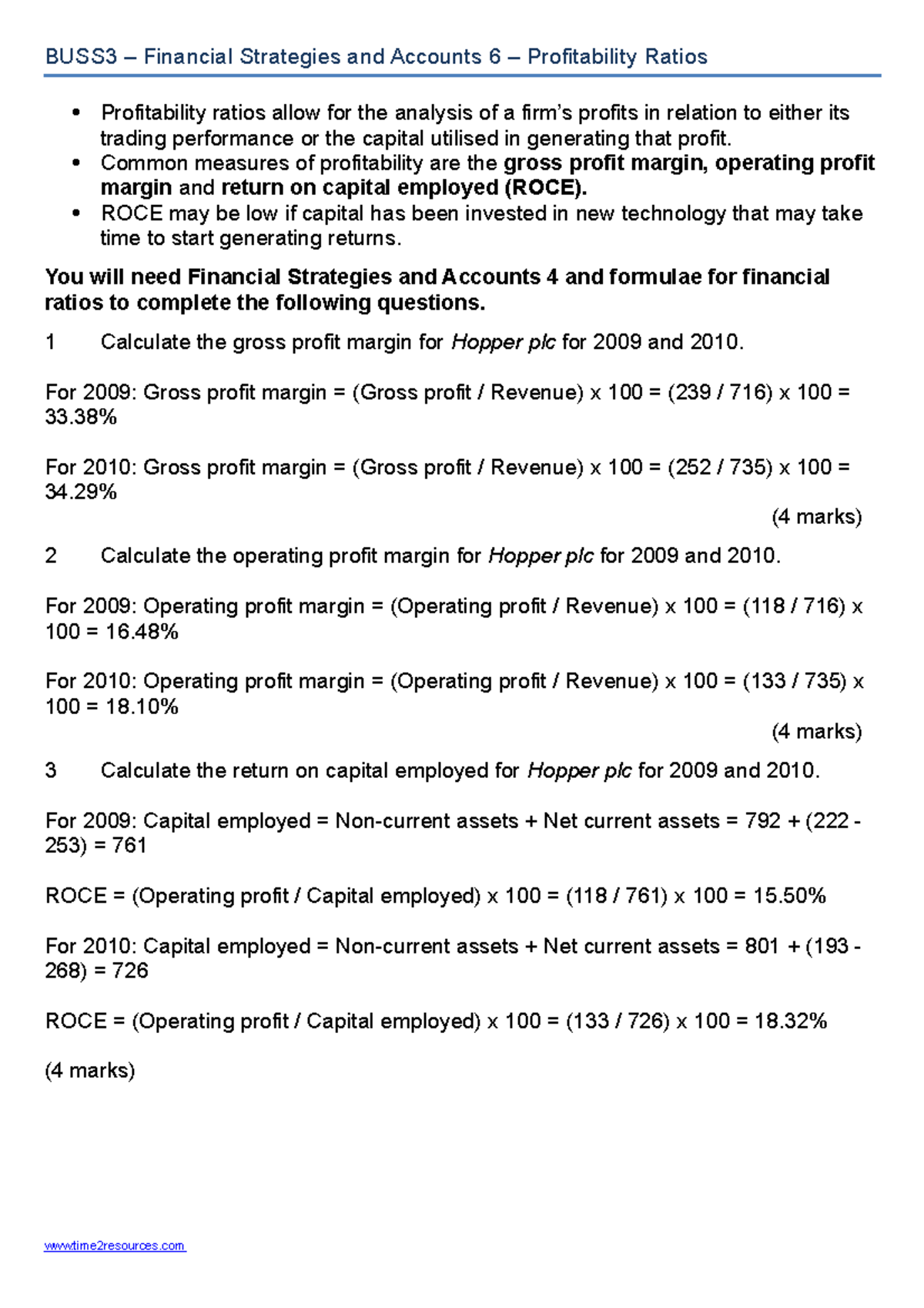 Hoppers PLC - Ali - Practice materials - BUSS3 – Financial Strategies ...