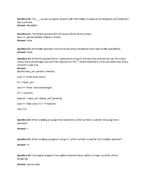 CIS 205 CH2 Notes - Elgazzar - CIS 205 Heba Elgazzar April 5, 2023 ...