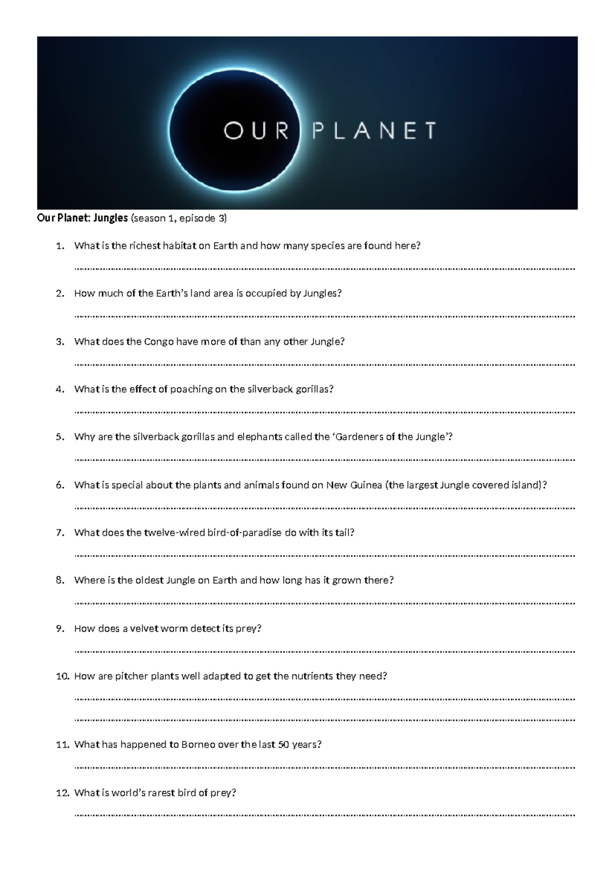 Emma Gill - Our-Planet-Jungles Edit - Our Planet: Jungles (season 1 ...