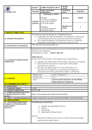 Science 1 Q3W4 - SCIENCE GOPHER WOOD LEARNING CENTER Science 1: Land ...