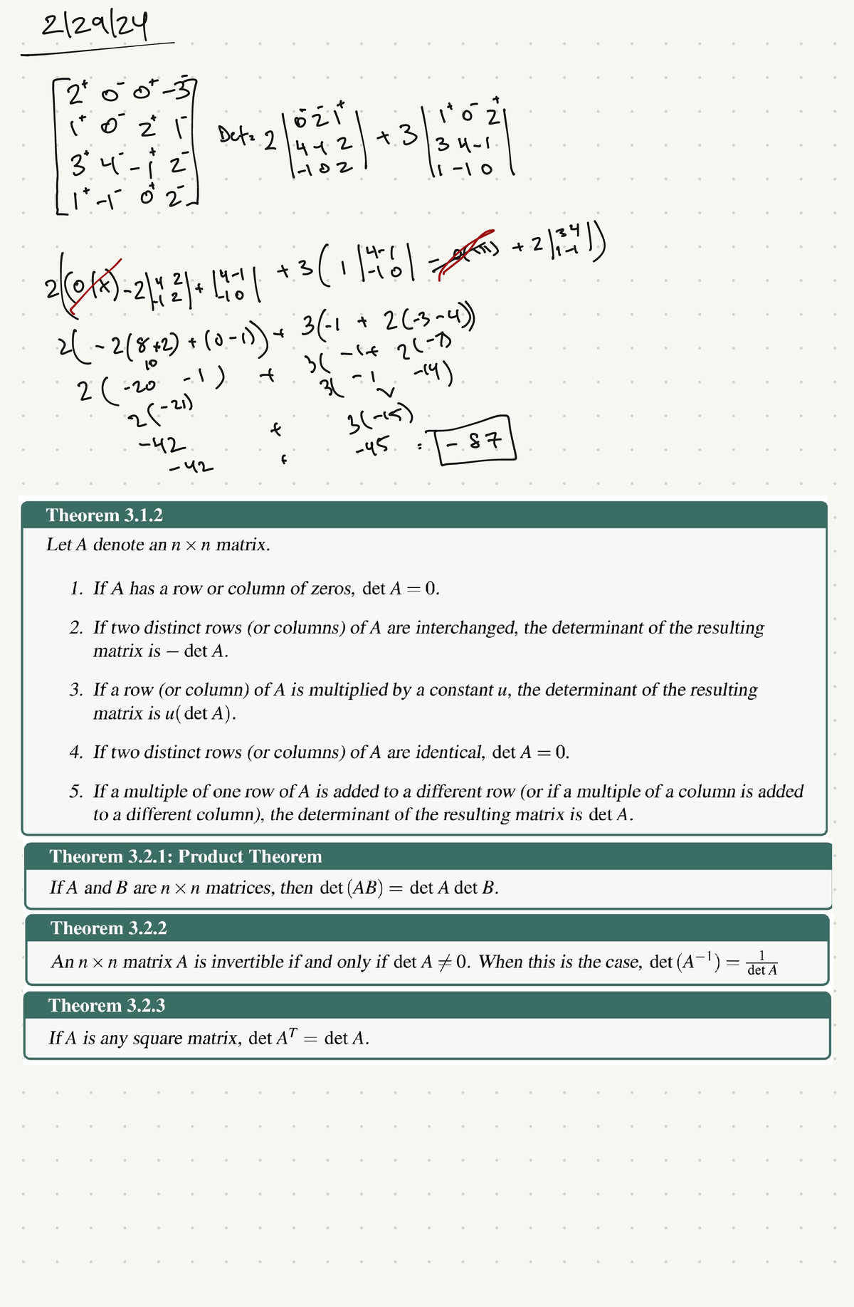 2-29-24 Math 346 Class Notes - MATH 34600 - Studocu