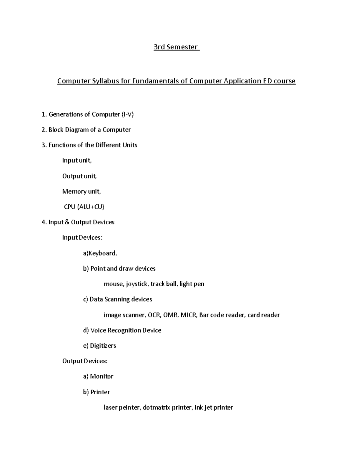 Fundamental of Computer - Registers [Types of Registers] 6. Cache Memory 7. Primary Memory i ...