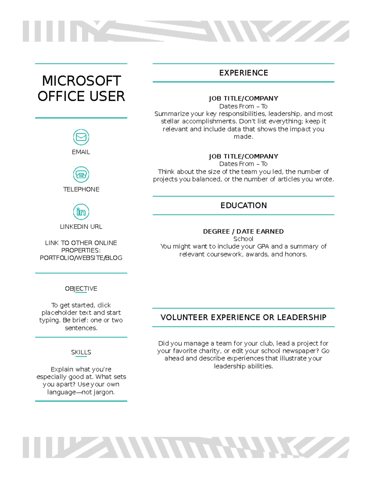 Abc - abc - MICROSOFT OFFICE USER EMAIL TELEPHONE LINKEDIN URL LINK TO ...