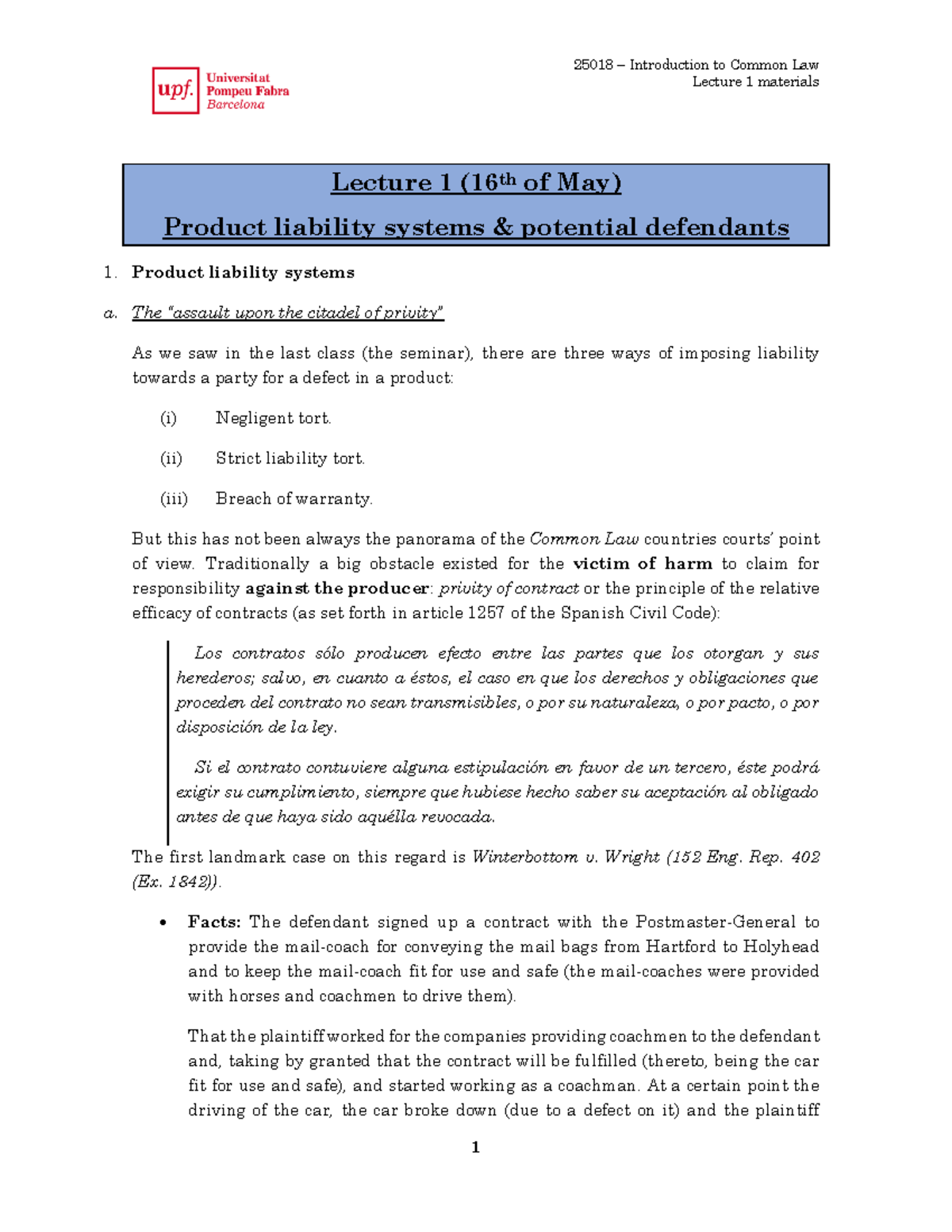 Introduction To Common Law Warning Tt Undefined Function 32 Lecture 1 Materials Lecture 1