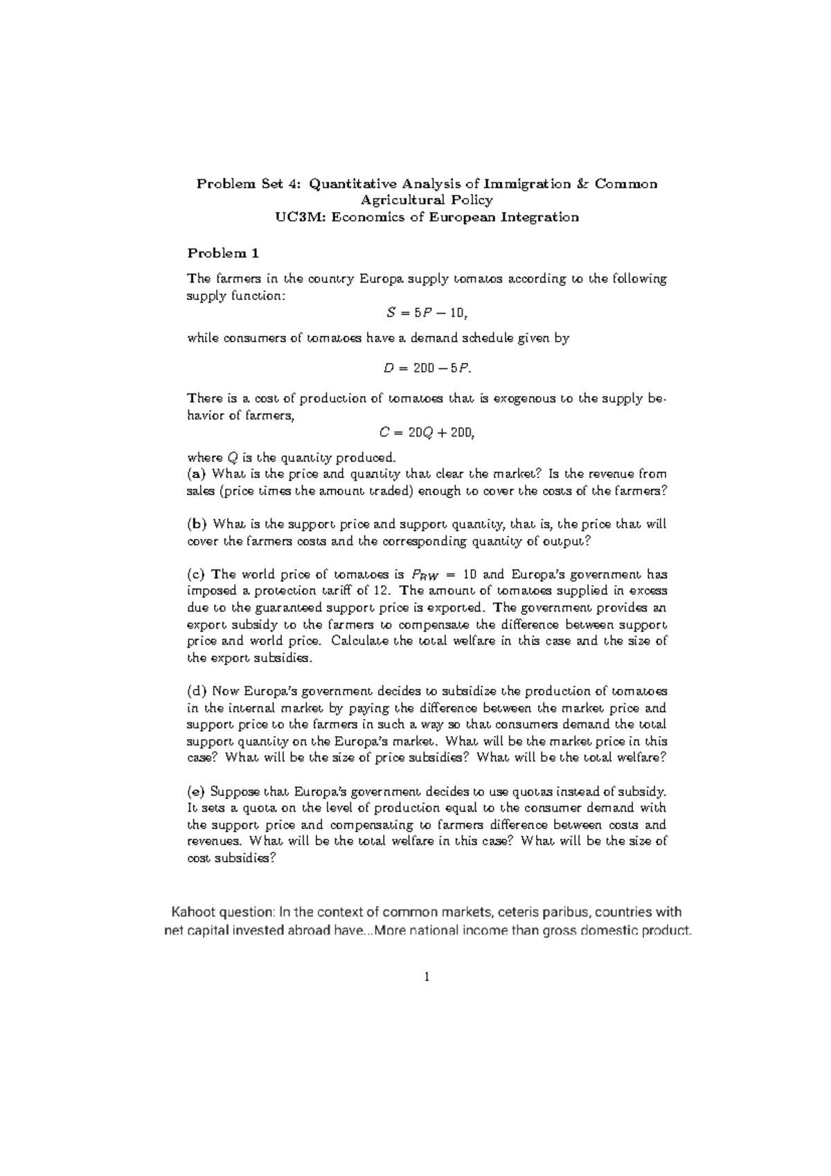 PS 4 CAP Resuelto - Problem Set 4: Quantitative Analysis of Immigration & Common Agricultural ...