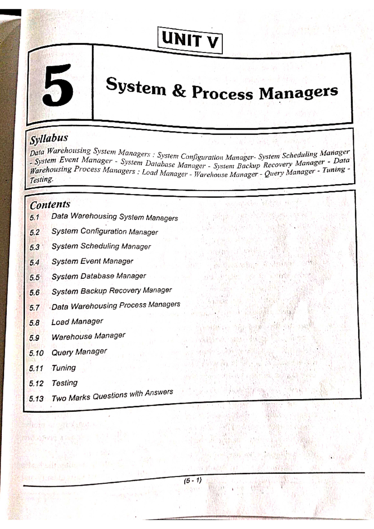 DW unit-5 - data warehouse - Studocu