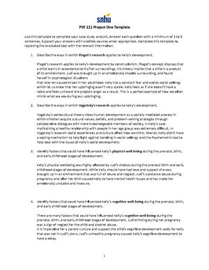 Project 7-1 - PSY 215 Module Three Activity - 7-1 Project: Project ...