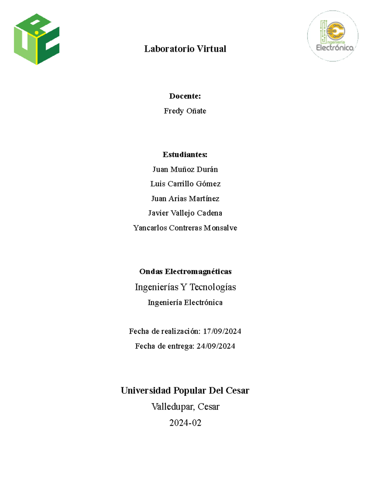 LABvirtual - njkjn njnjn j - Laboratorio Virtual Docente: Fredy Oñate ...