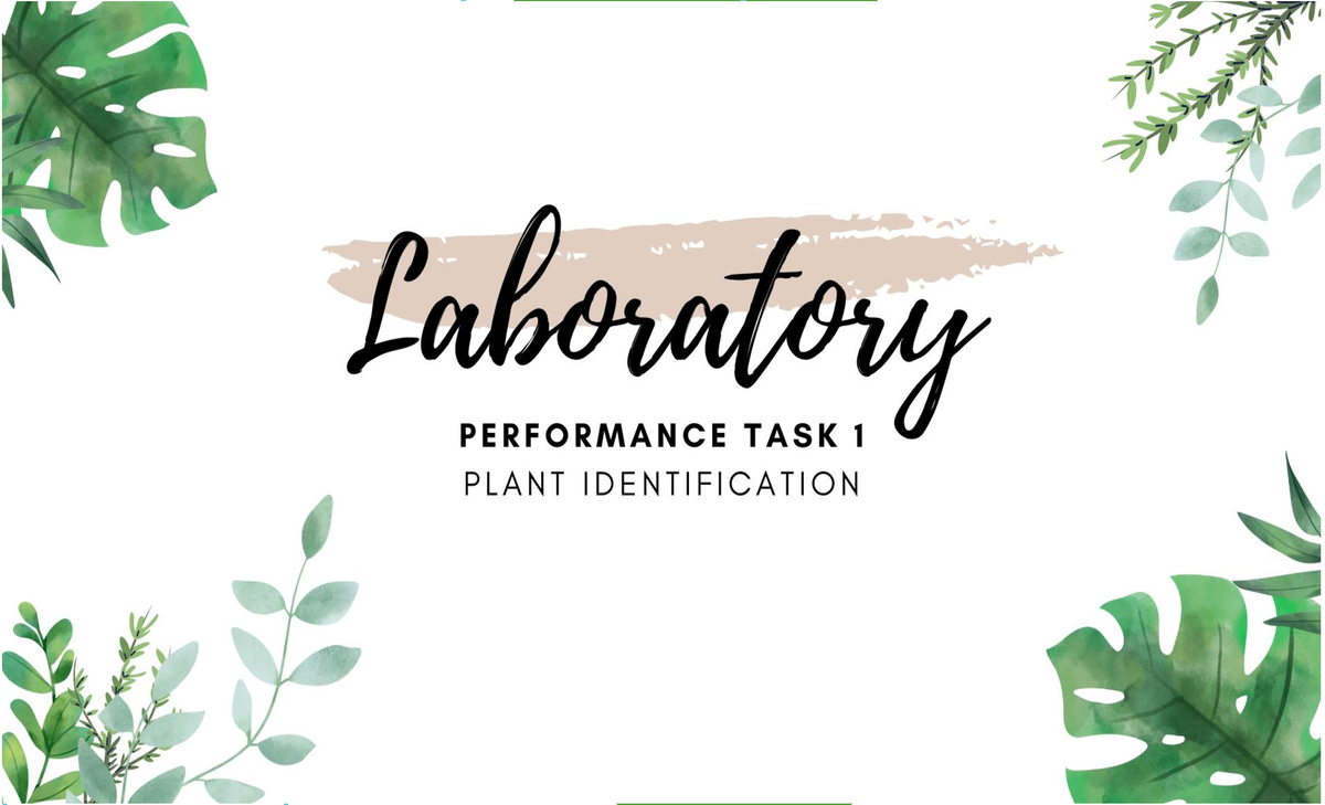 Laboratory Plant Identification, Dichotomous Key, & Description ...