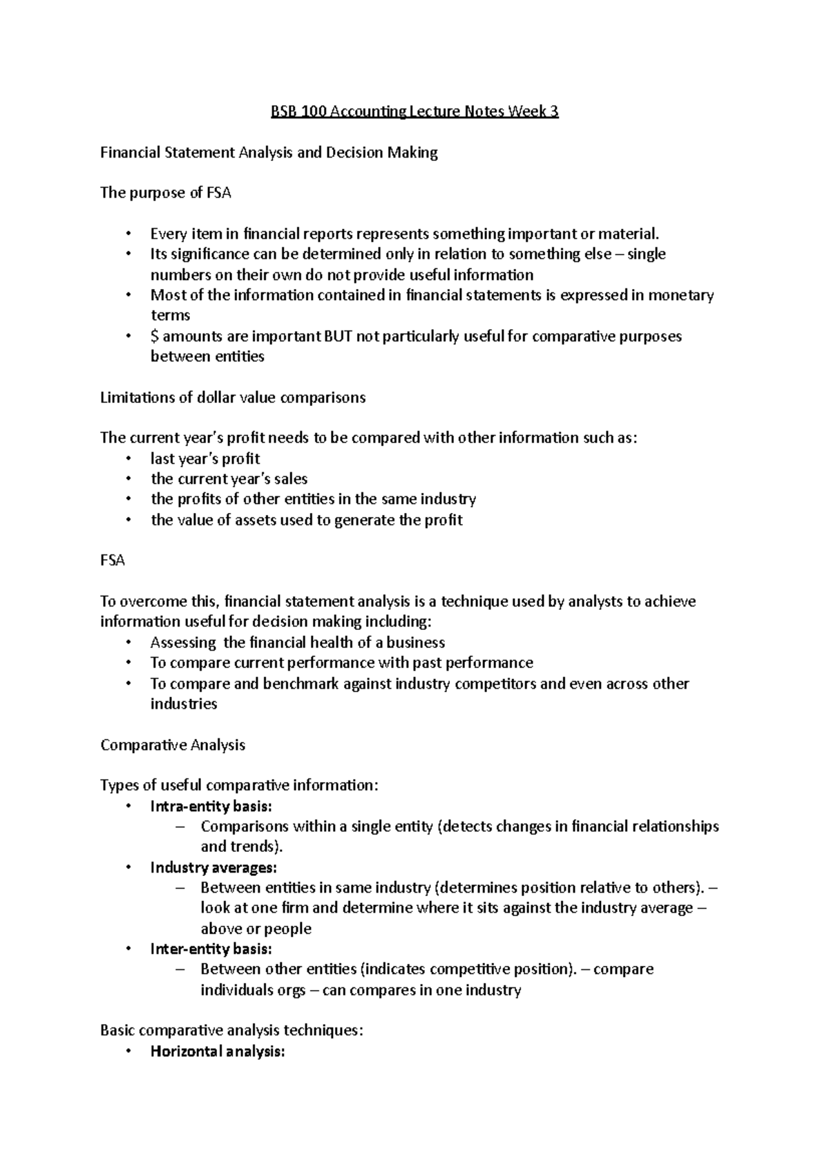 Accounting Lecture Notes Week 3 Its Significance Can Be Determined Only In Relation To