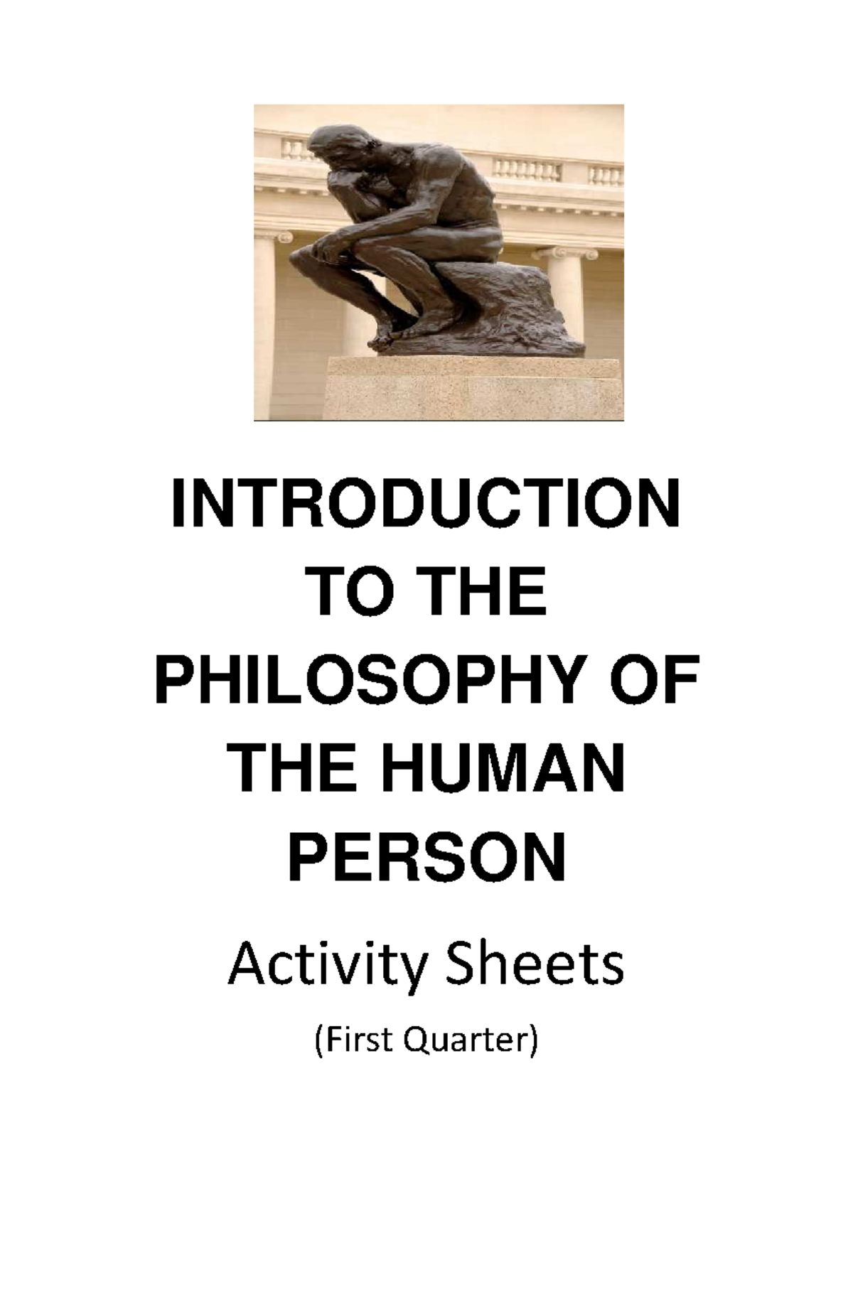 Introdution To The Philosophy Of The Human Person PDF INTRODUCTION TO