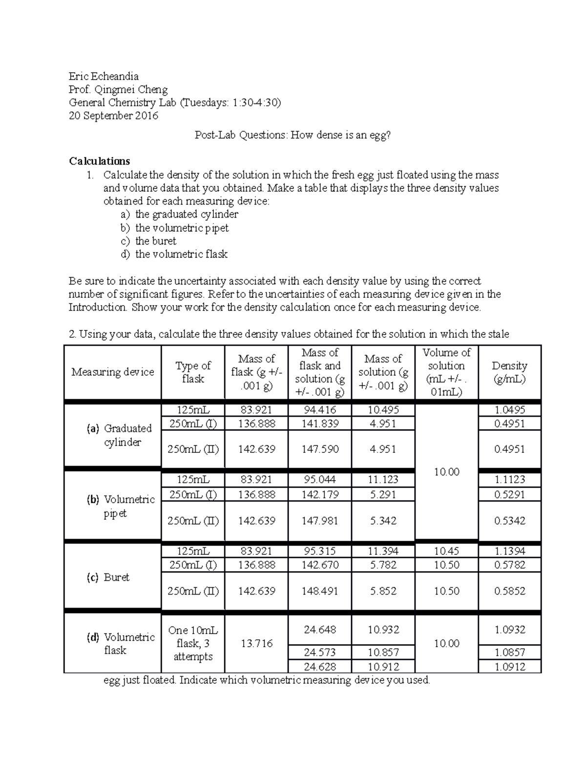 Lab report 1 - assignment - Eric Echeandia Prof. Qingmei Cheng General ...
