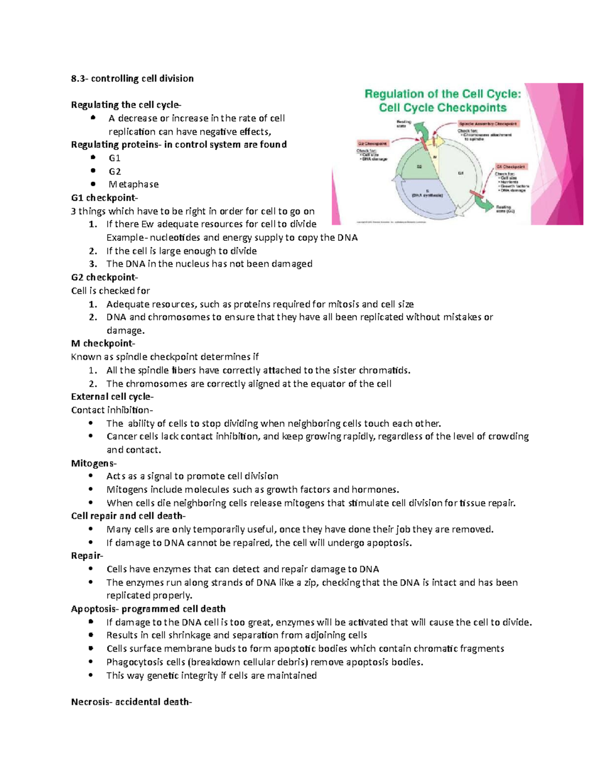 8.3- controllong cell division - 8- controlling cell division ...