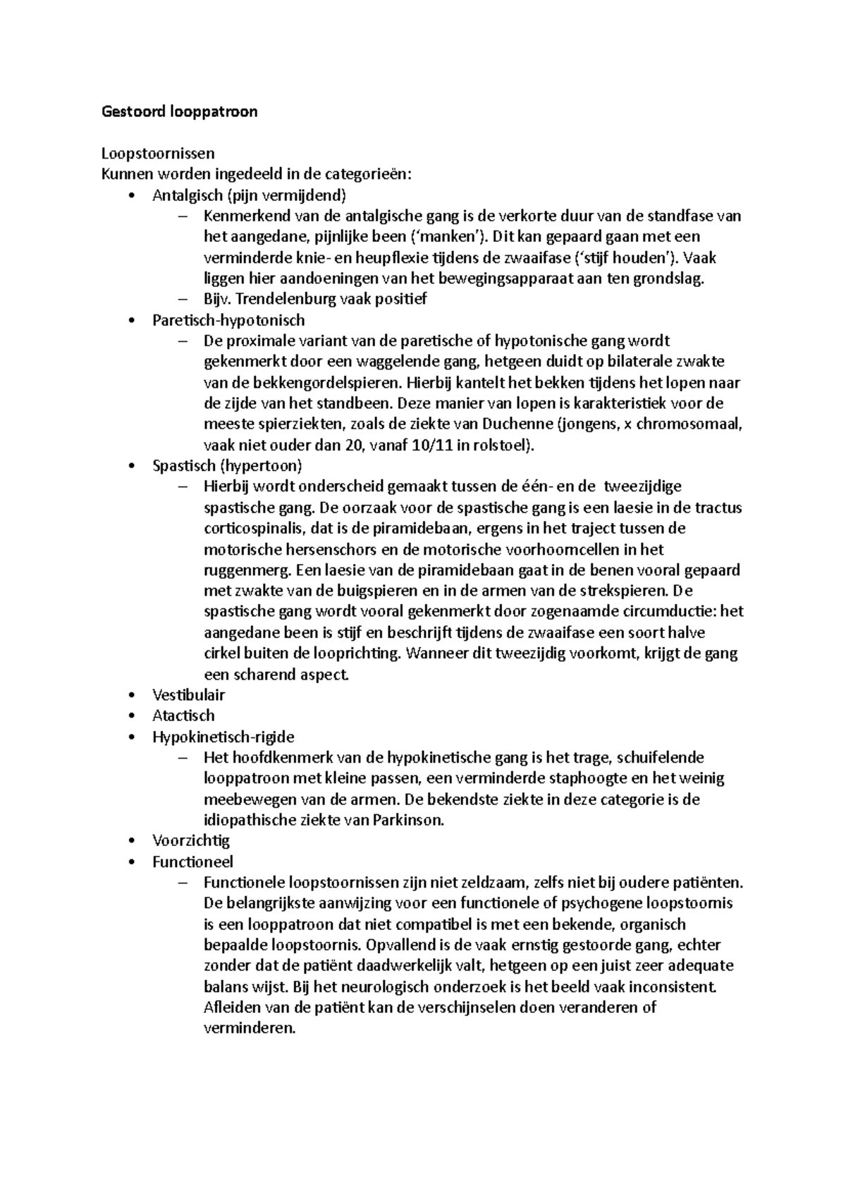 KT2401 HC Gestoord looppatroon - Gestoord looppatroon Loopstoornissen ...