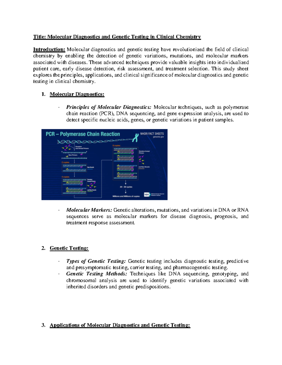 CC - Molecular Diagnostics and Genetic Testing in Clinical Chemistry ...