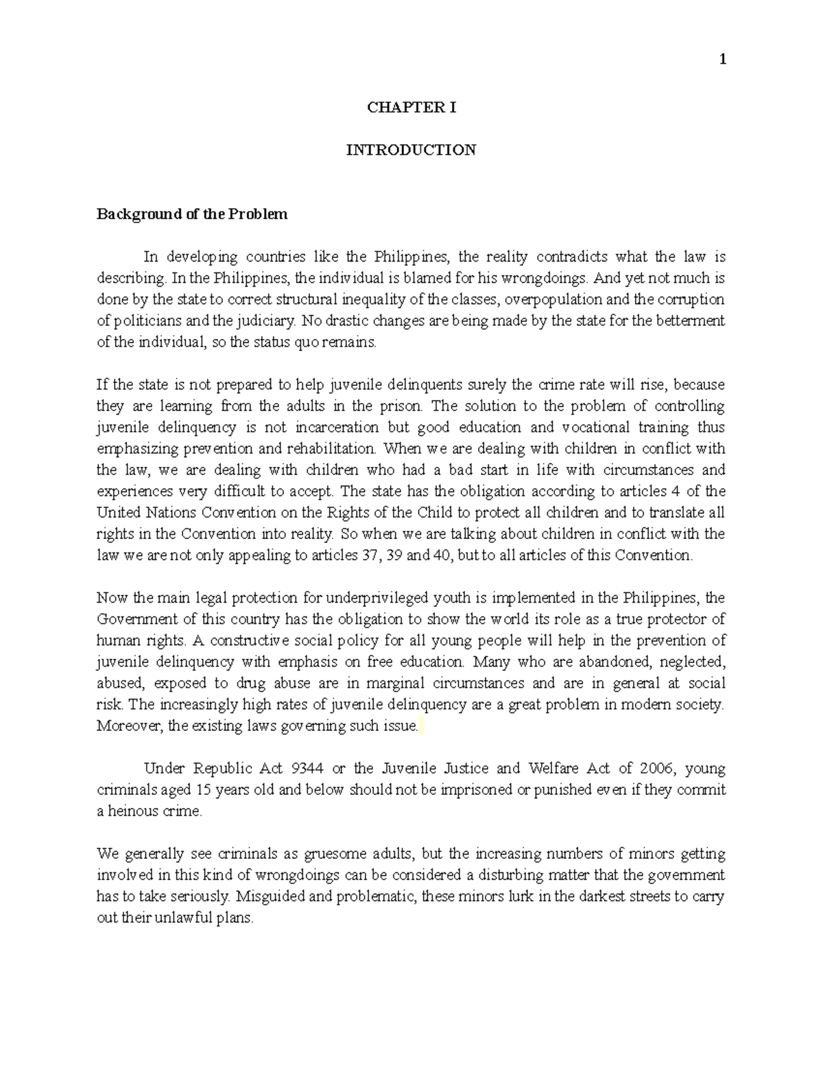 423904865 Legal Res II - law stuff - CHAPTER I INTRODUCTION Background ...