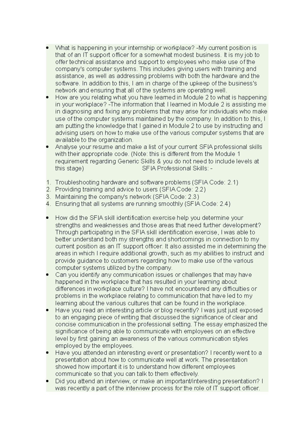 Journal entry - practice questions in a professional year - What is ...