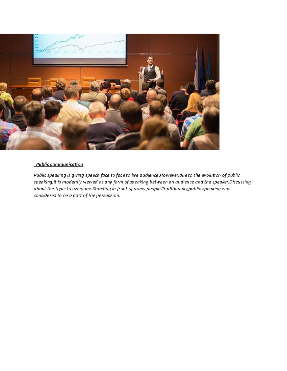 Oral communication - Example study - Public communication Public ...