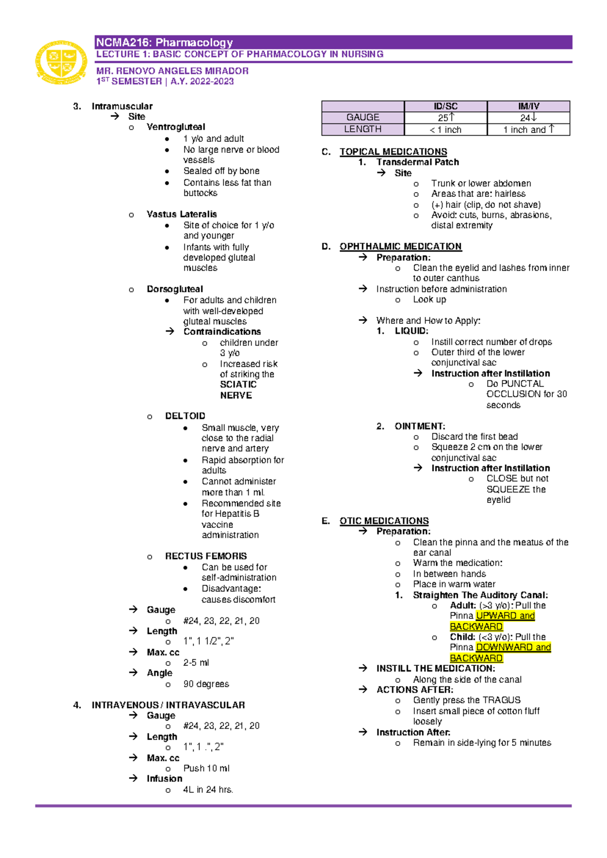 Terminologies - NCMA216: Pharmacology LECTURE 1: BASIC CONCEPT OF ...