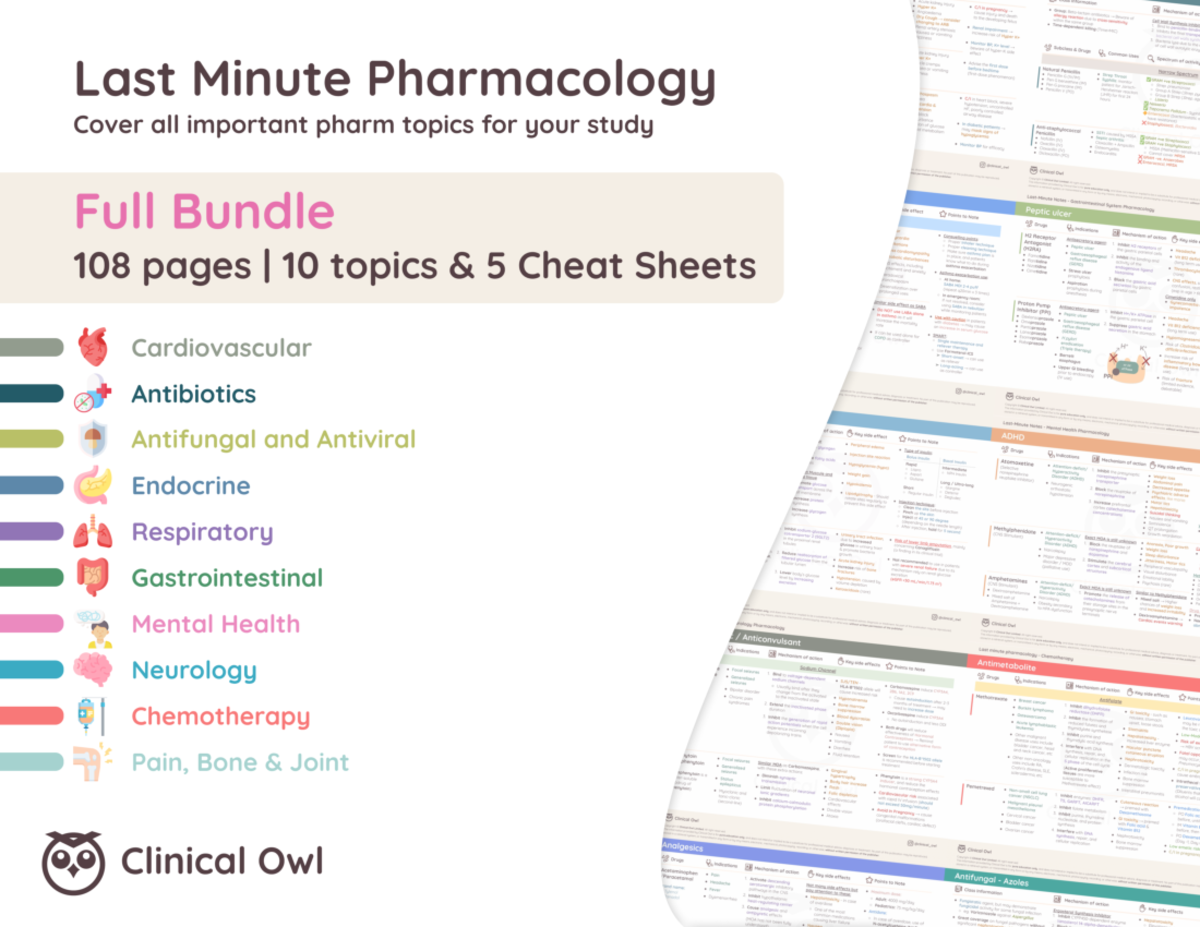 Cheat Sheets - summary - Last-Minute Notes - Cardiovascular ...