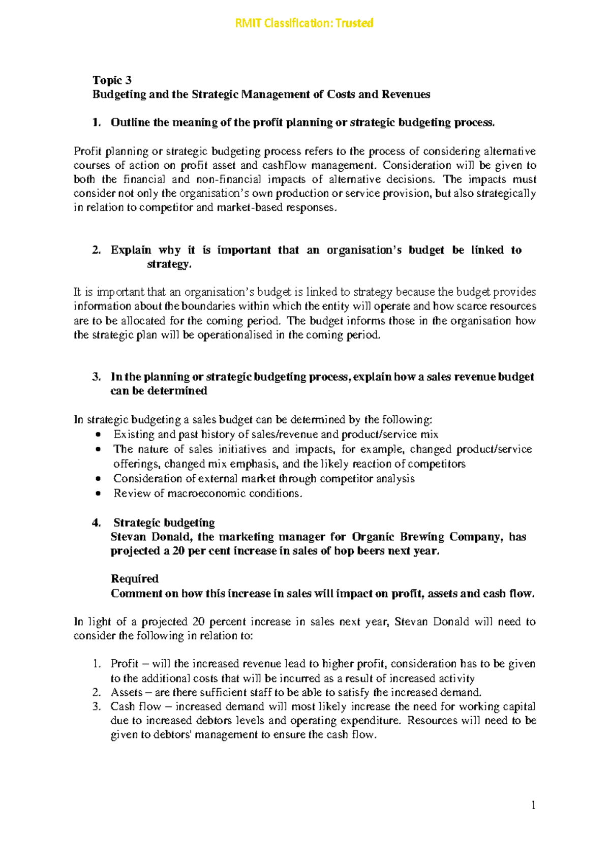 Topic 3 Extra Activity MS Solutions v2 - RMIT Classification: Trusted 1 RMIT Classification ...