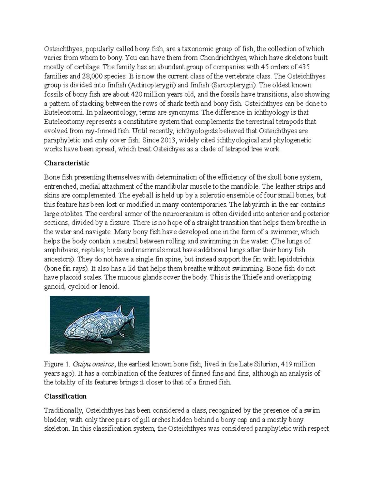 4. Osteichthyes - Lecture notes 4 - Osteichthyes, popularly called bony ...