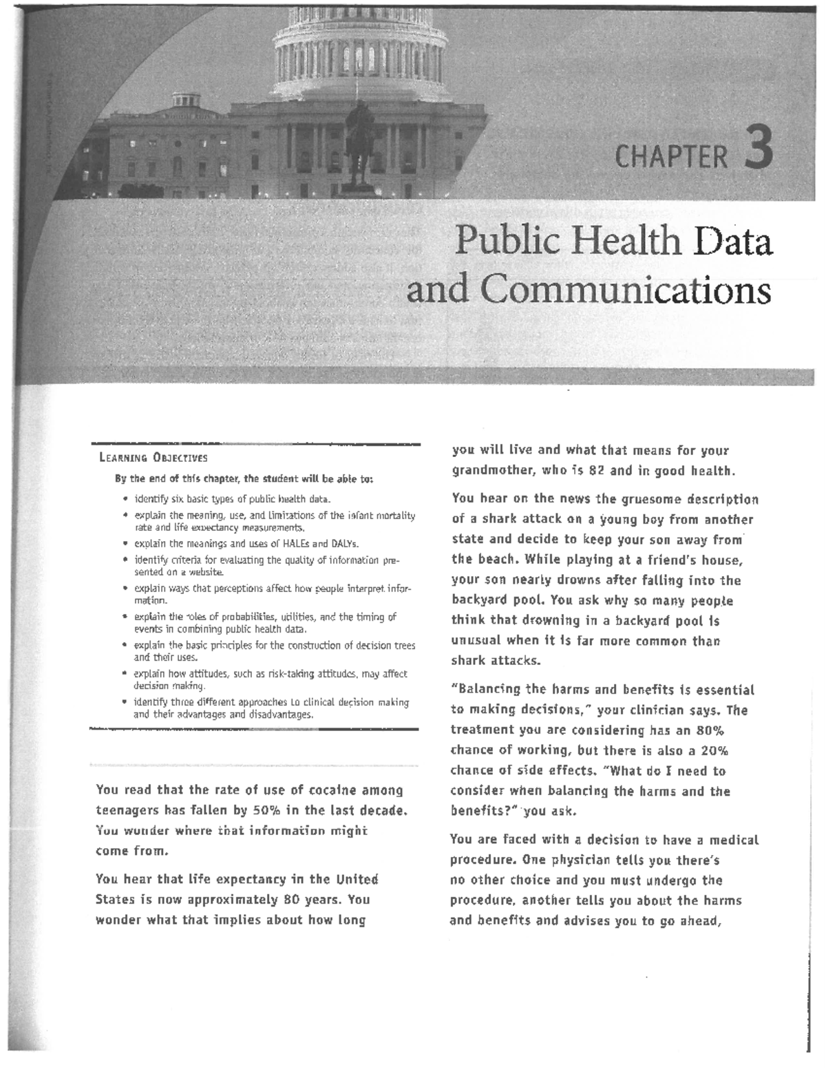 Required Public Health 101 Chapter 3 Public Health Data and ...