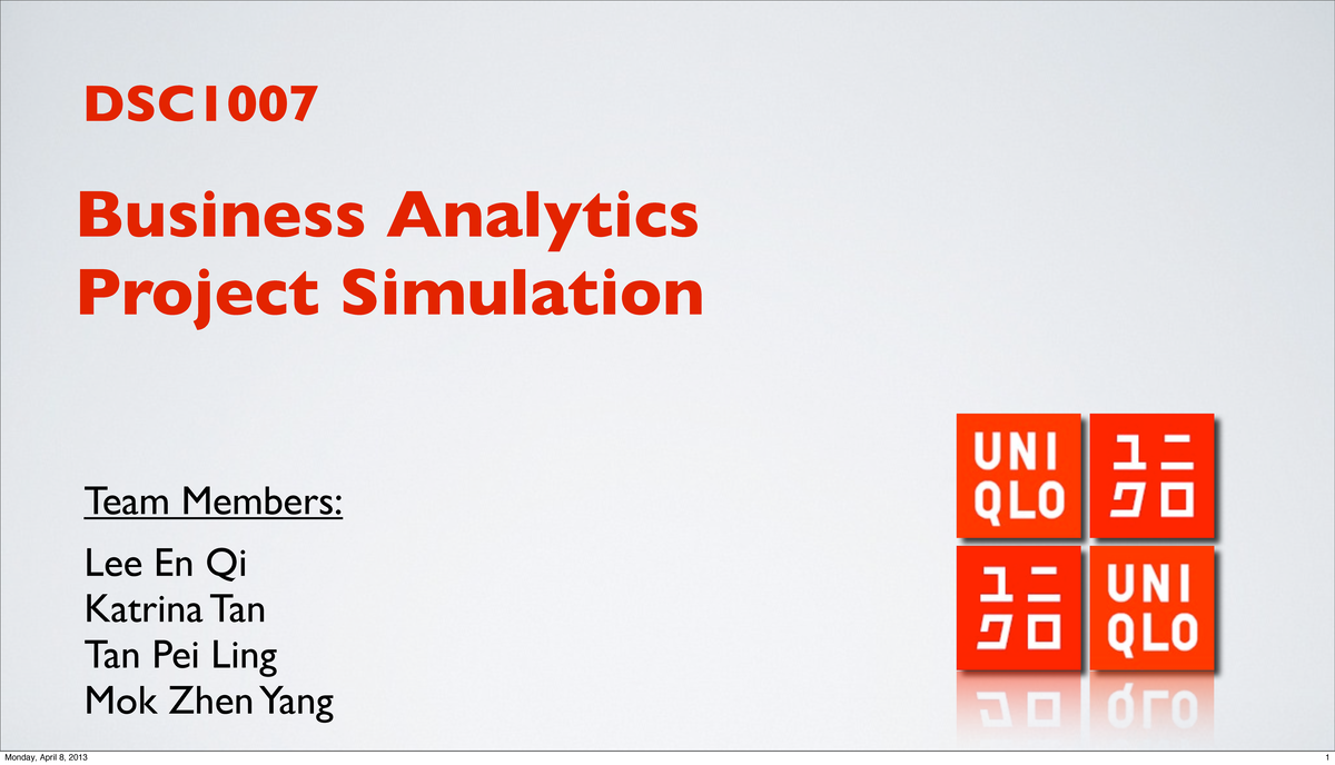 Project B2 T3(PDF-Presentation) - Business Analytics Project Simulation ...