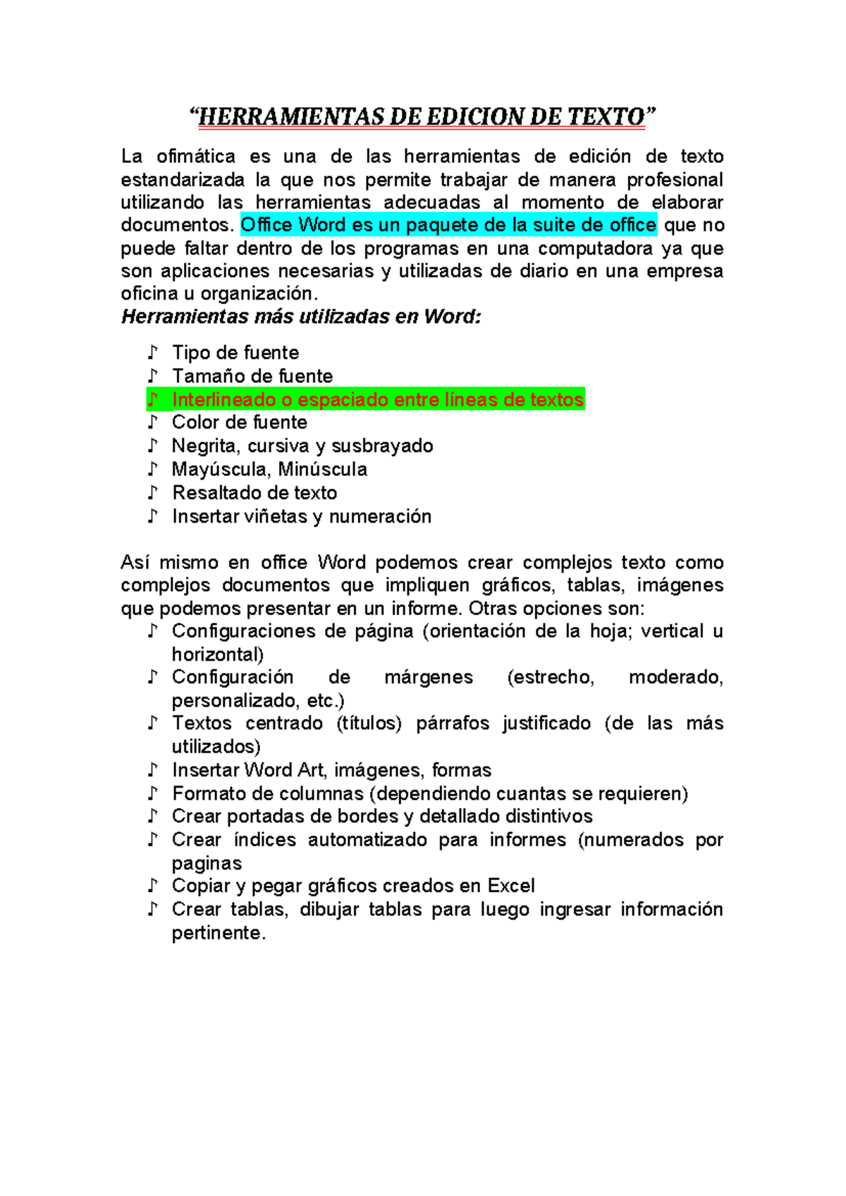 Herramientas DE Edicion DE Texto - “HERRAMIENTAS DE EDICION DE TEXTO ...