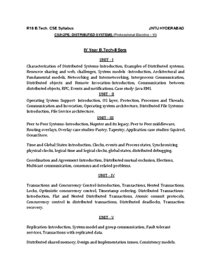 Distributedsystem - R18 spectrum - Distributed Systems - Studocu