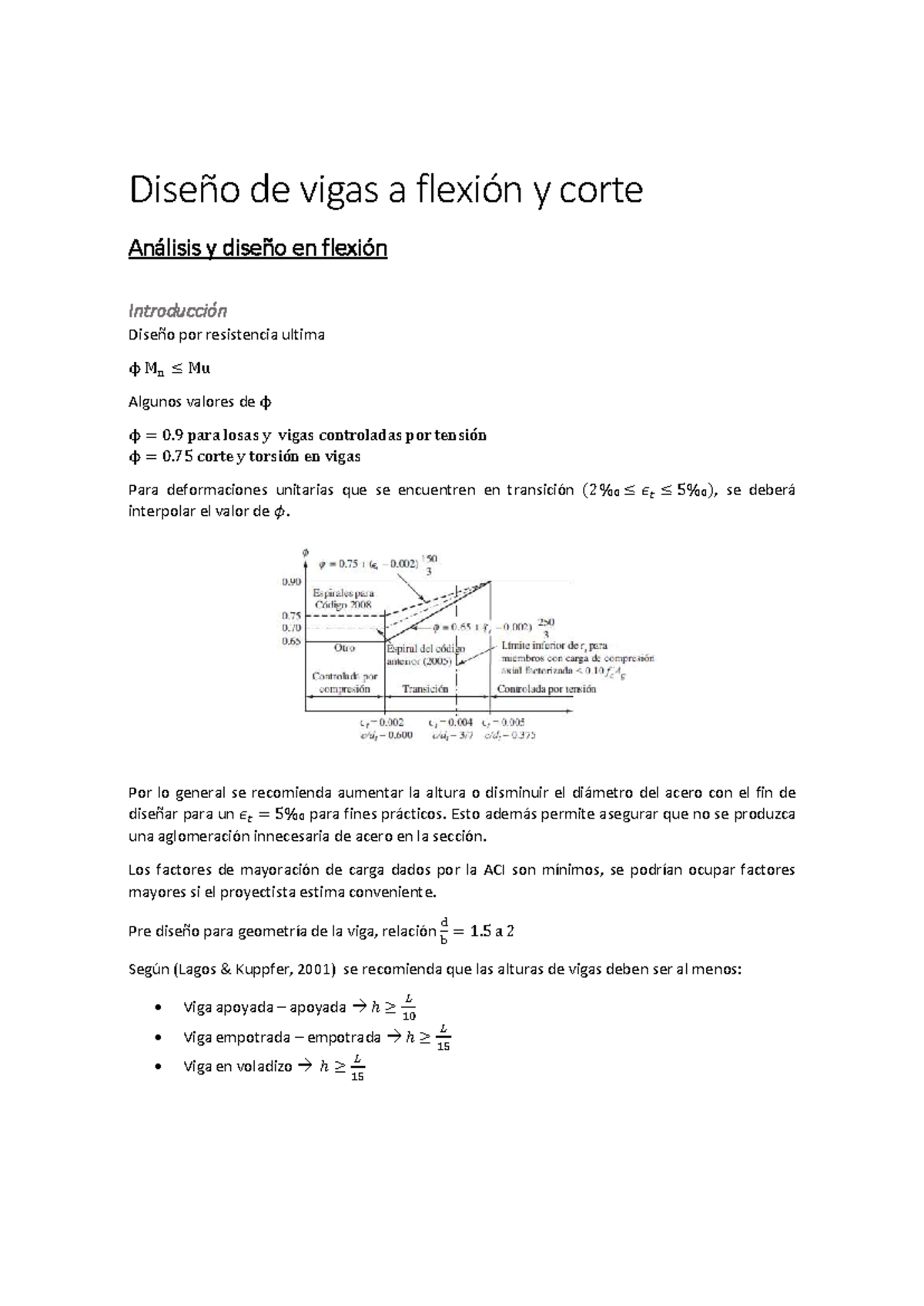 Diseño vigas a flexion HA EIV - Diseño de vigas a flexión y corte Análisis y diseño en flexión ...