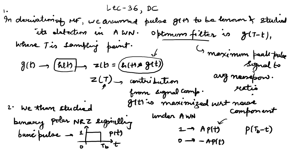 CT303 Lecture 36 - Digital Communications - Studocu