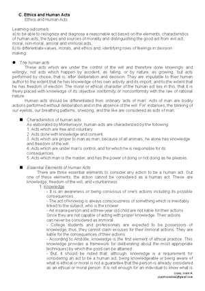 GEC7 Chap 3 Topic 1 - Educational purposes only - GEC 7: General Ethics Title of the Module ...