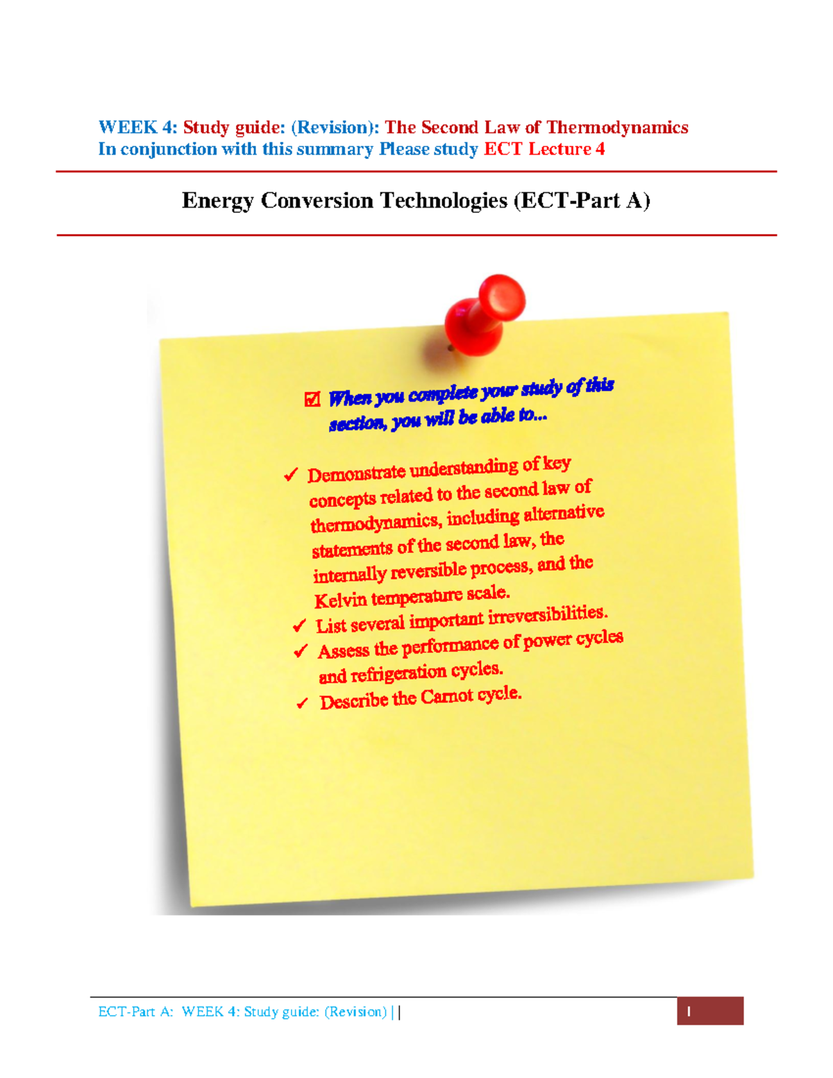 ECT -Part A -Week -3 (Study Guide) - ECT-Part A: WEEK 4: Study guide ...