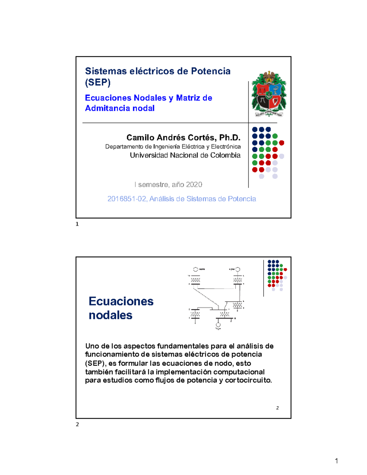 Definiciones basicas - matriz Yn - ecuaciones nodales - Warning: TT: undefined function: 32 ...