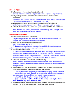 CSCI 340 Review for OS Functions - OS functions and related concepts items OS definition. An ...