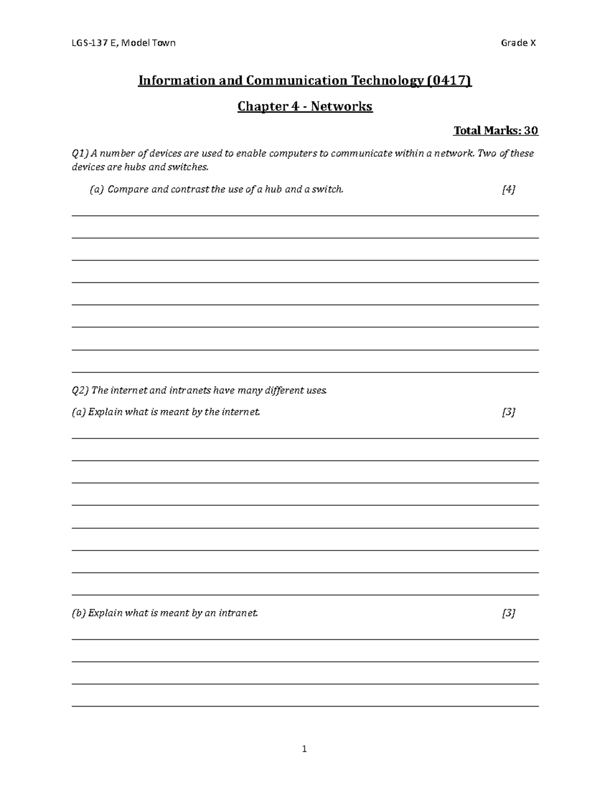 Chapter 4 Assignment Grade 10 - Information and Communication ...