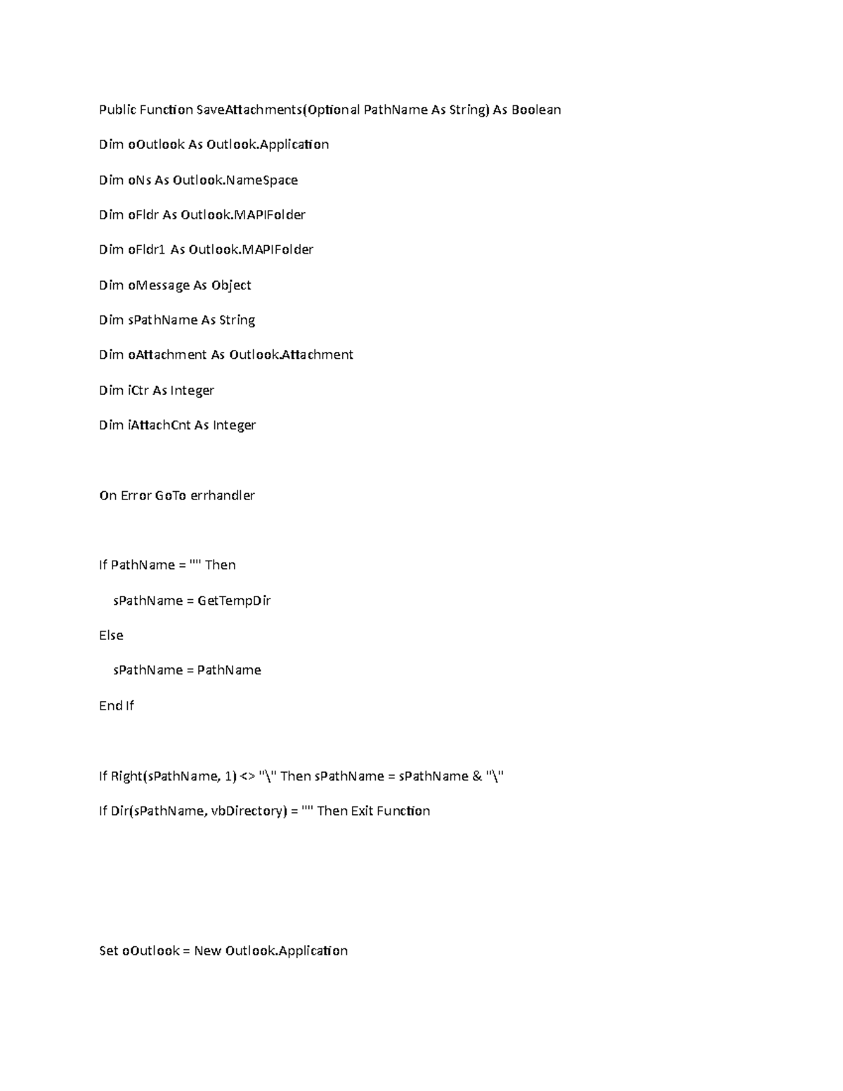 Save Attachment Trong Outlook Public Function Saveattachmentsoptional Pathname As String As