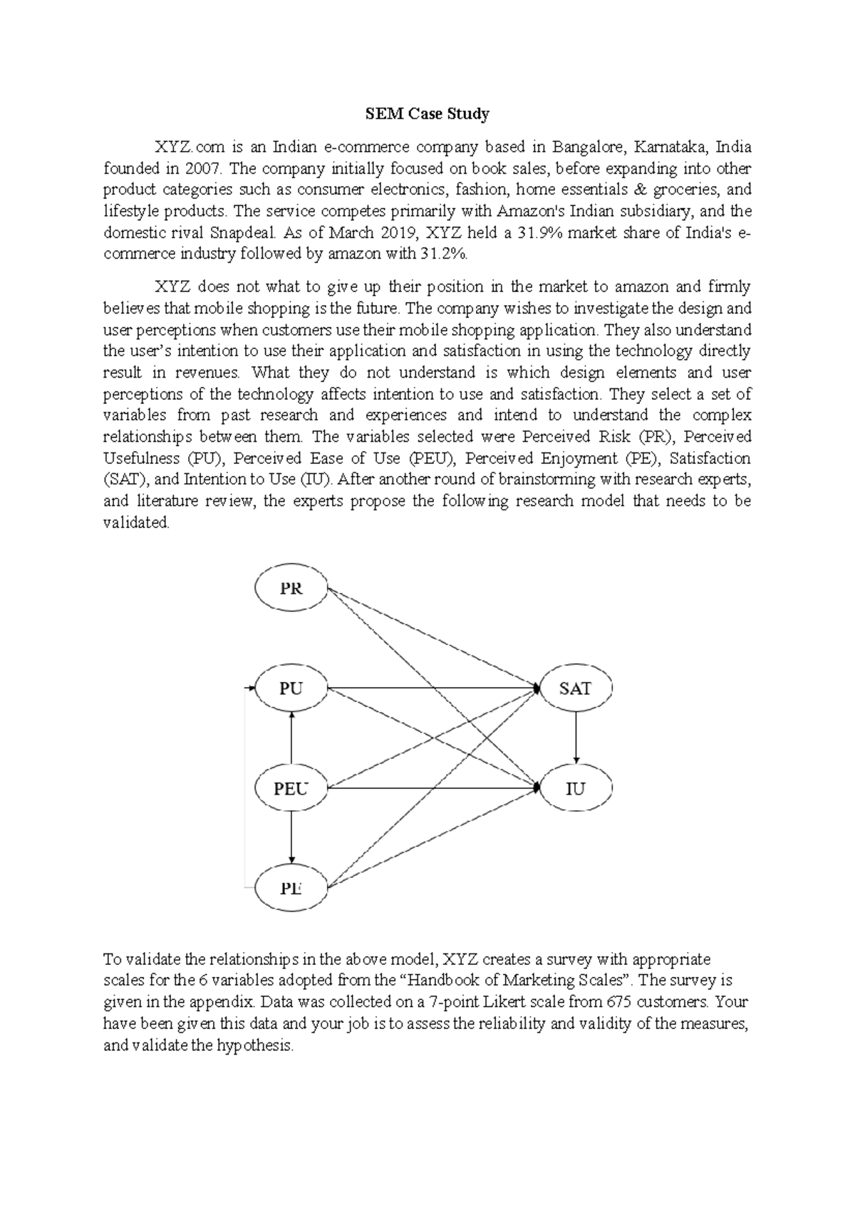 SEM Case - case details - SEM Case Study XYZ is an Indian e-commerce ...
