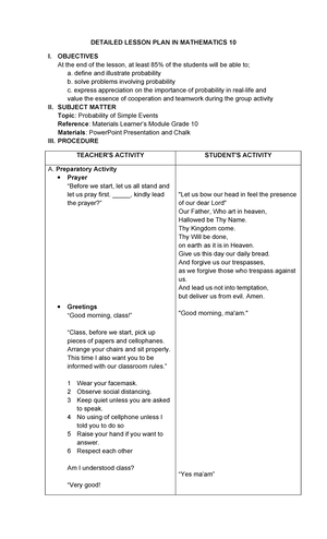 Permutation Distinct DLP - DETAILED LESSON PLAN IN MATHEMATICS 10 I ...